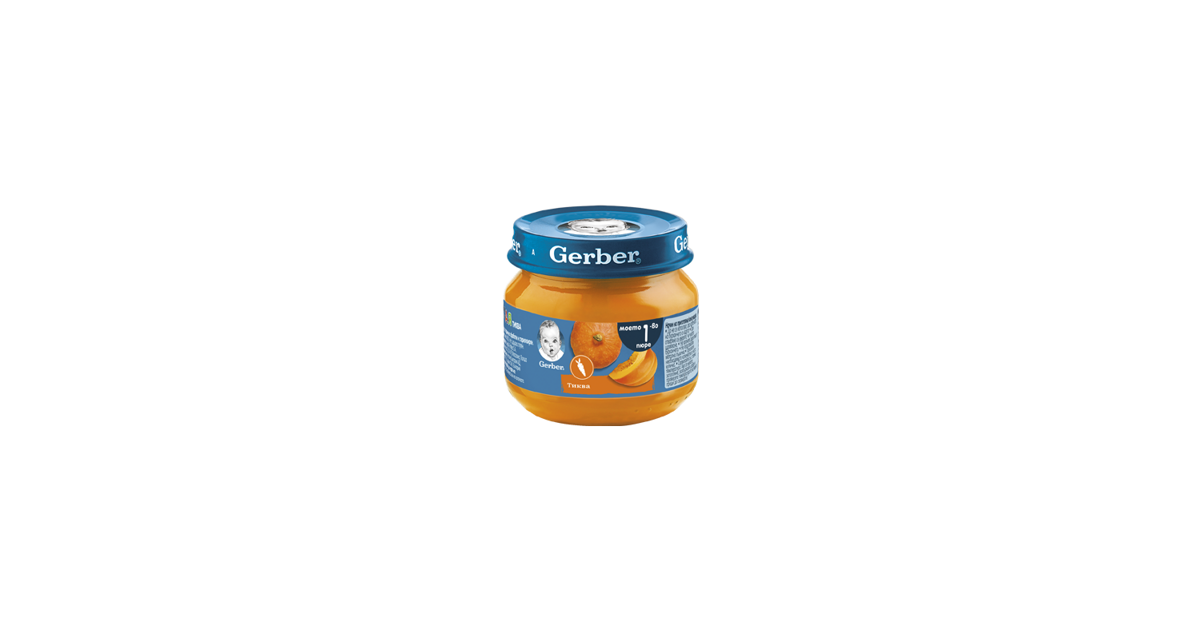 GERBER® пюре от тиква за бебе 80г бурканче | Nestlebaby
